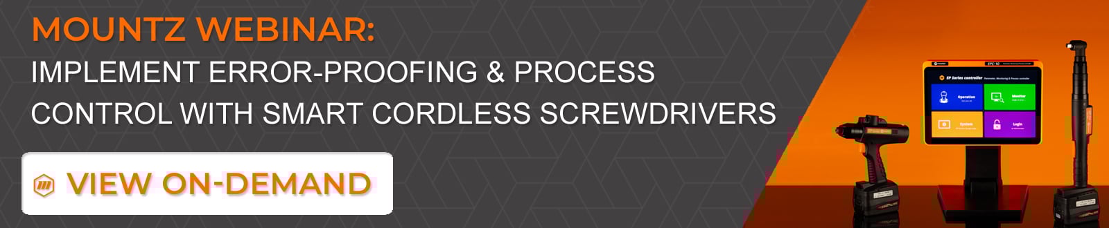 USA Webinar: Implement Error-Proofing & Process Control with SMART Cordless Screwdrivers 12/15/22
